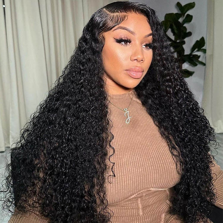 Curly 13 6 Lace Front Wigs With Baby Hair Pre Plucked Light Bleached Knots